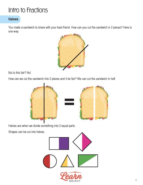 Intro to Fractions: Halves, Thirds and Fourths: Advanced